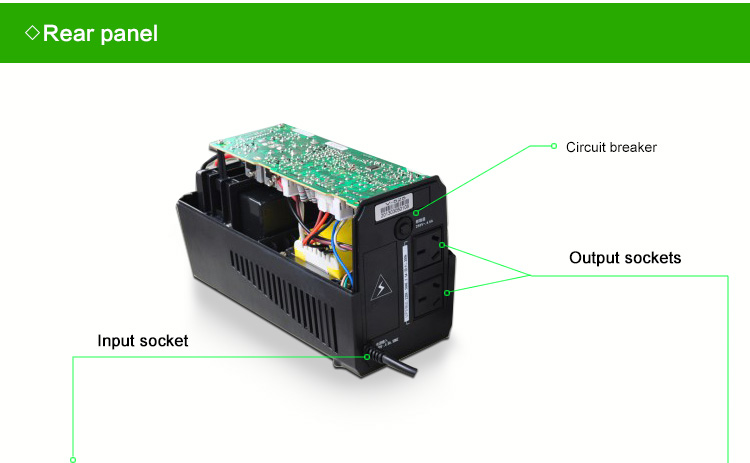 Computer Offline-geänderte Sinus-Welle UPSs 650va 850va 1000va 1500va hohe Qualität mit AVR-CER
