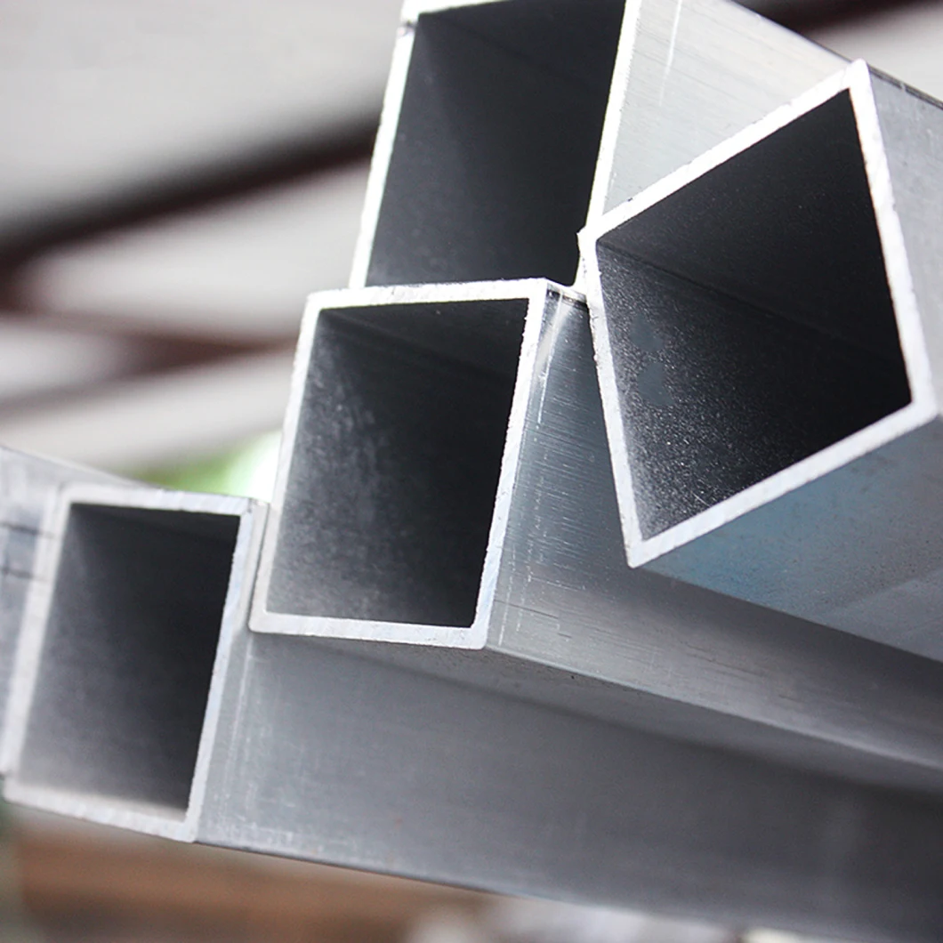 Tamaño estándar del metal de la fábrica del tubo rectangular de aluminio de aluminio cuadrado del tubo 100*50