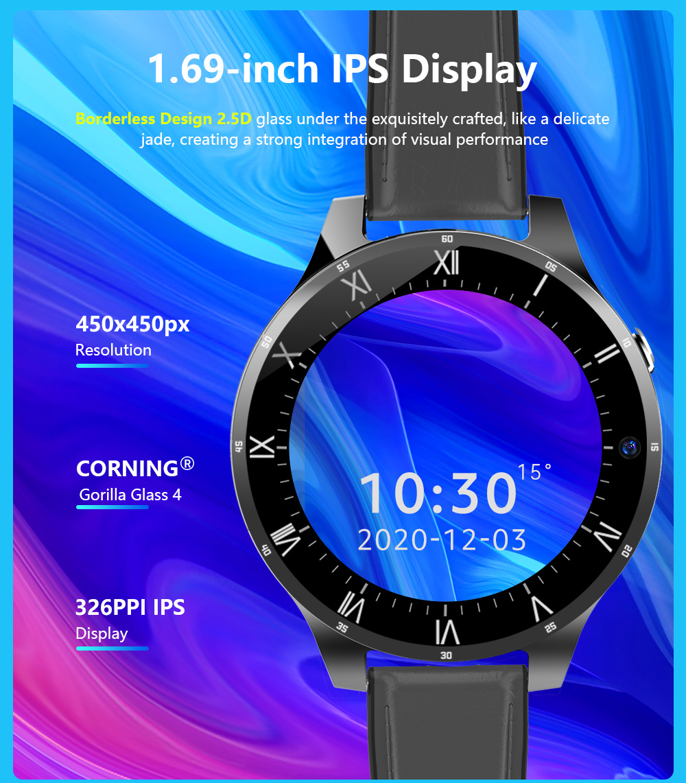 2022 Smart Watch caldi di Rate Measurement M10 4G del cuore del pedometro dello schermo di vendita 1.69inch IPS 400*400