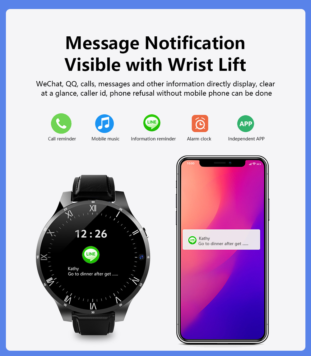 2022 Smart Watch caldi di Rate Measurement M10 4G del cuore del pedometro dello schermo di vendita 1.69inch IPS 400*400