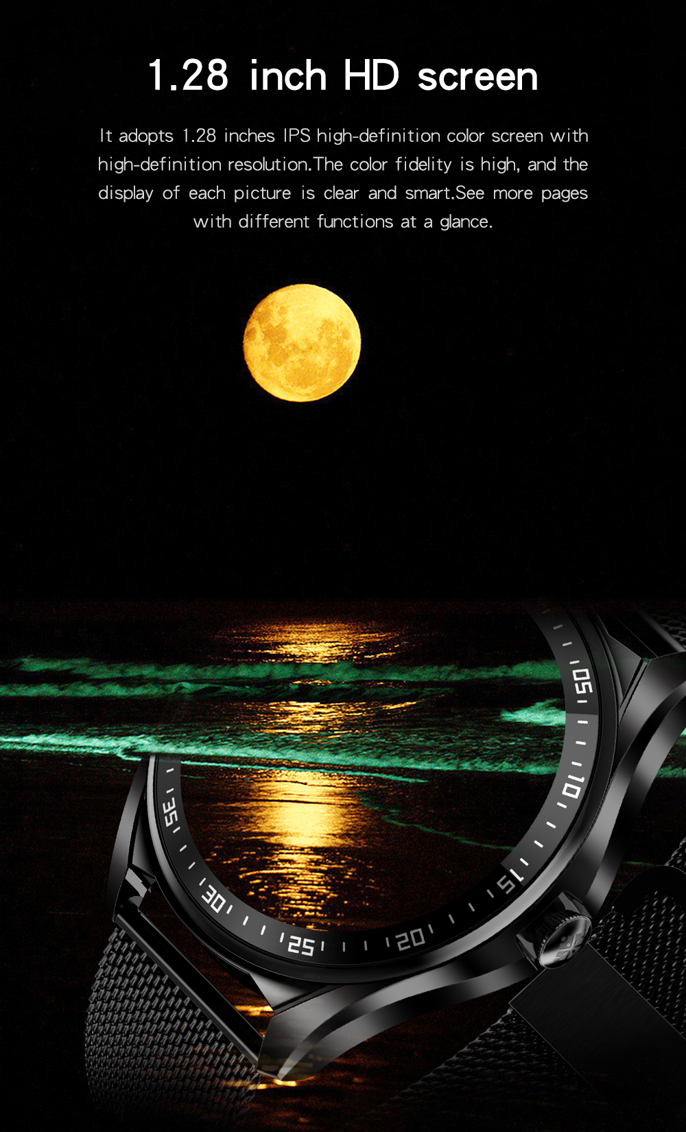 Lo schermo a colori a 1,28 pollici nocciola IP67 di IPS impermeabilizza lo Smart Watch femminile di ricordo E16 del ciclo mestruale di Ui di stile meccanico di tema