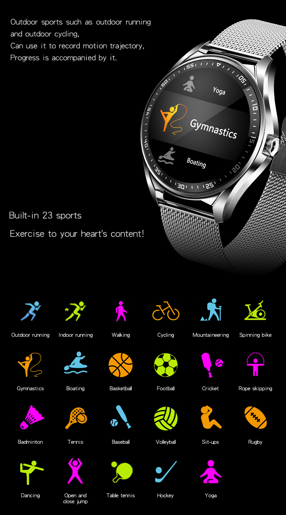 Lo schermo a colori a 1,28 pollici nocciola IP67 di IPS impermeabilizza lo Smart Watch femminile di ricordo E16 del ciclo mestruale di Ui di stile meccanico di tema