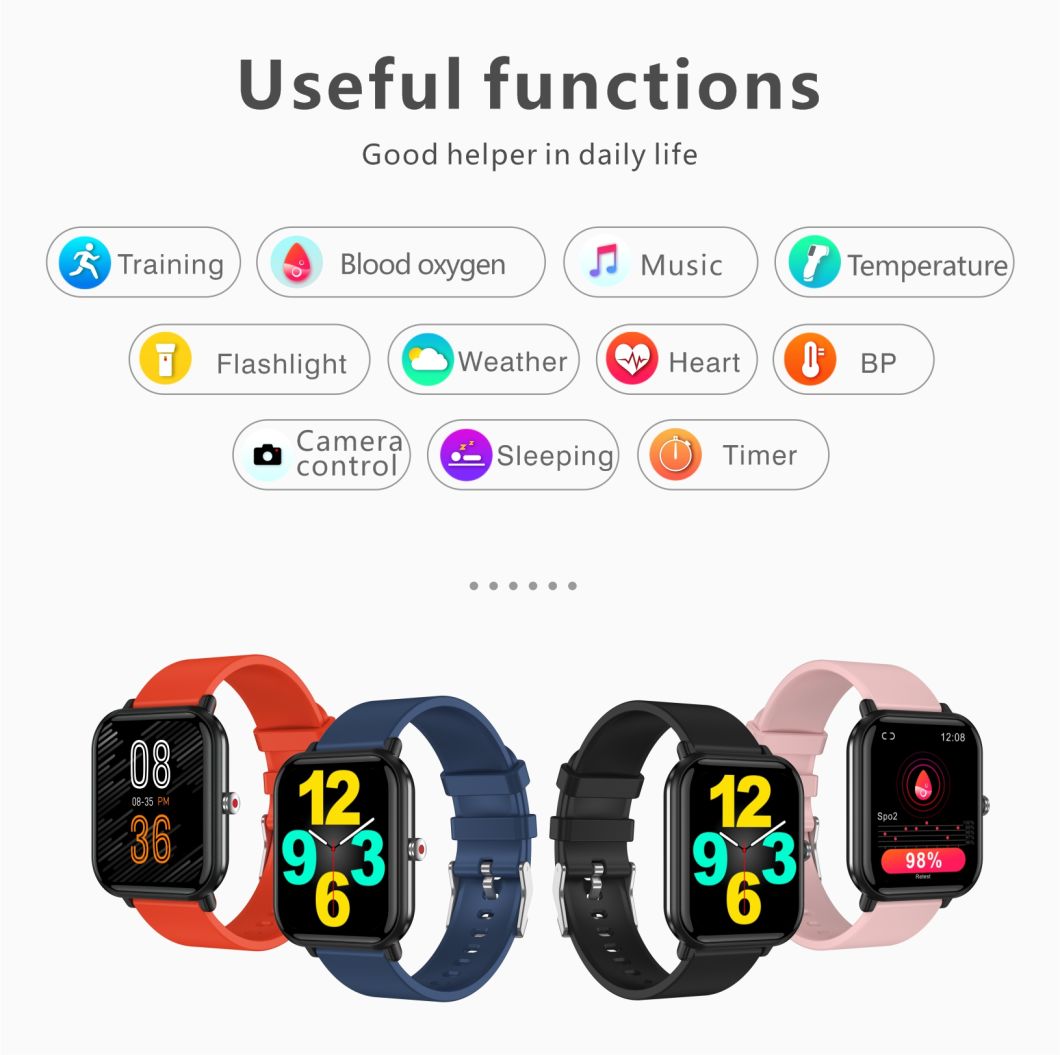 Il multiplo a schermo pieno ad alta definizione a 1,7 pollici di controllo di musica del monitoraggio della temperatura di tocco 240*280pixel di TFT compone lo Smart Watch di Q9PRO