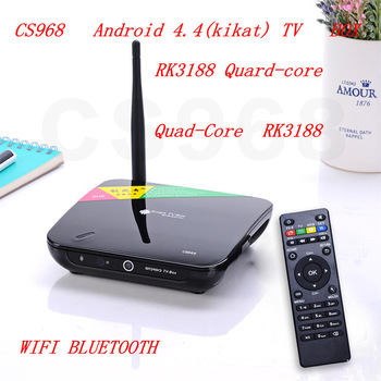 CS968 Android TV Box Quad Core 1080P HDMI XBMC 2G RAM 8G ROM RK3188 Receiver HDMI media player With remote control