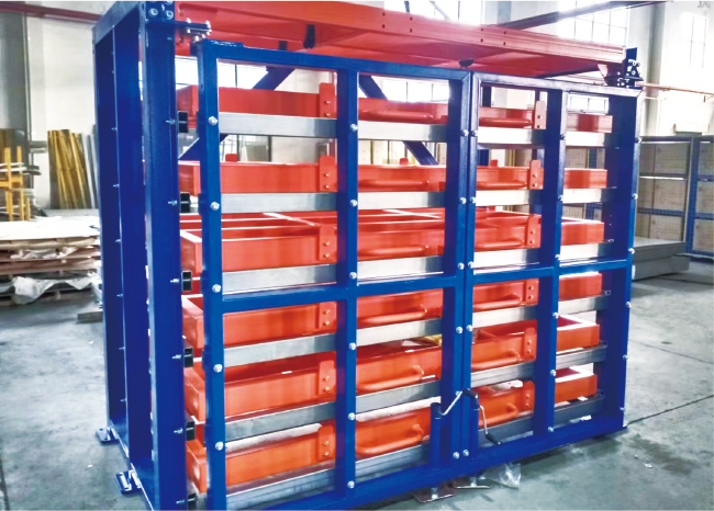 Roll Out Metal Structure Rack Heavy Duty Manual Horizontal Sheet Metal Storage Rack Industrial Use