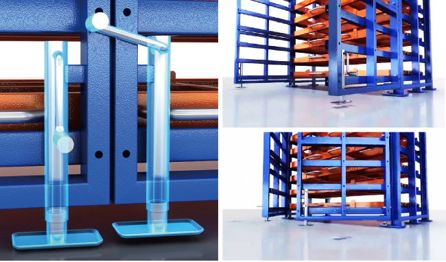 Roll Out Metal Structure Rack Heavy Duty Manual Horizontal Sheet Metal Storage Rack Industrial Use