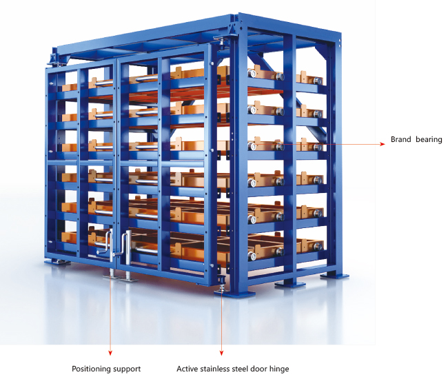 Roll Out Metal Structure Rack Heavy Duty Manual Horizontal Sheet Metal Storage Rack Industrial Use