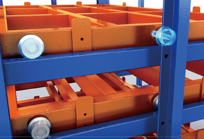 Roll Out Metal Structure Rack Heavy Duty Manual Horizontal Sheet Metal Storage Rack Industrial Use