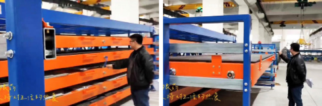 Roll Out Metal Structure Rack Heavy Duty Manual Horizontal Sheet Metal Storage Rack Industrial Use