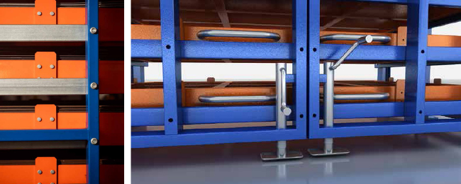 Roll Out Metal Structure Rack Heavy Duty Manual Horizontal Sheet Metal Storage Rack Industrial Use