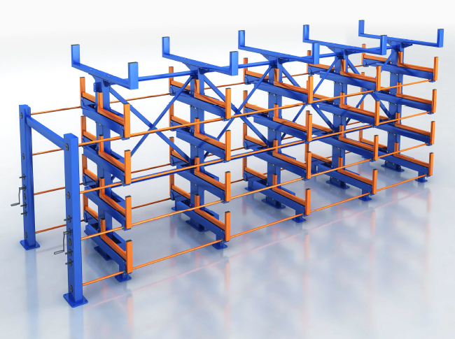 Pipe Telescopic Cantilever Shelf Metal Sheet Warehouse Storage Rack Telescopic Cantilever Shelves Long Materials