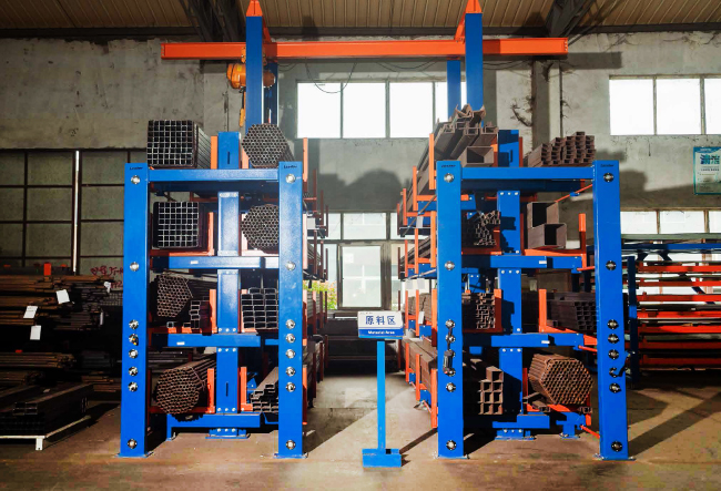 Pipe Telescopic Cantilever Shelf Metal Sheet Warehouse Storage Rack Telescopic Cantilever Shelves Long Materials