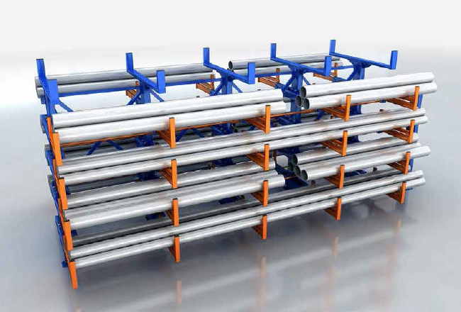 Pipe Telescopic Cantilever Shelf Metal Sheet Warehouse Storage Rack Telescopic Cantilever Shelves Long Materials