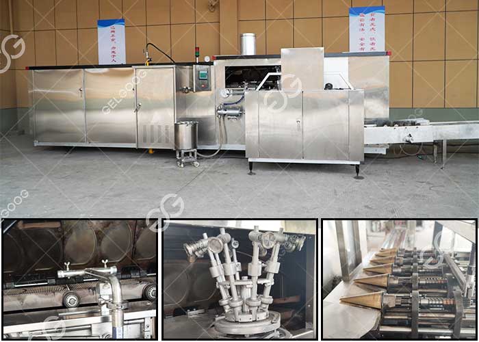 Linea di produzione del cono gelato