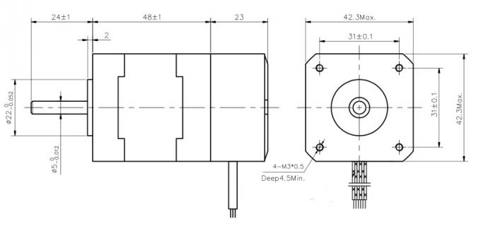 Hybrider Drucker Closed Loop Stepper Nema17 3d mit dauerhaften Magneten 0
