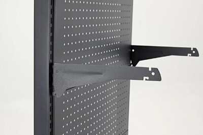 Scaffali di esposizione della drogheria di Pegboard del nero di Access rapido quattro livelli