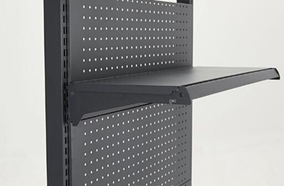  Scaffali di esposizione della drogheria di Pegboard del nero di Access rapido quattro livelli