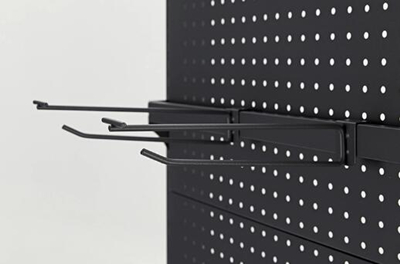  Scaffali di esposizione della drogheria di Pegboard del nero di Access rapido quattro livelli