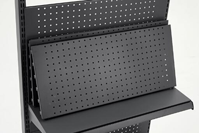  Scaffali di esposizione della drogheria di Pegboard del nero di Access rapido quattro livelli