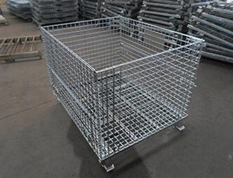  Logistik-Draht-Metallpaletten-Käfig stapelbar, zusammenklappbare Maschendraht-Behälter