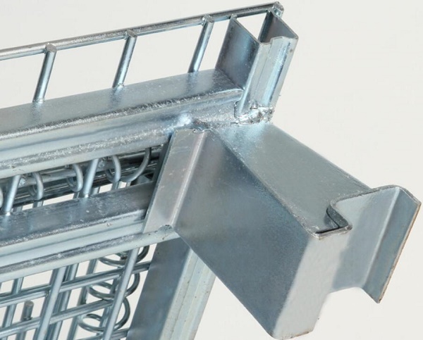 El envase para trabajos de tipo medio del alambre 600lbs con medio frío de la puerta del descenso galvanizó la superficie