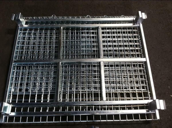 El envase para trabajos de tipo medio del alambre 600lbs con medio frío de la puerta del descenso galvanizó la superficie