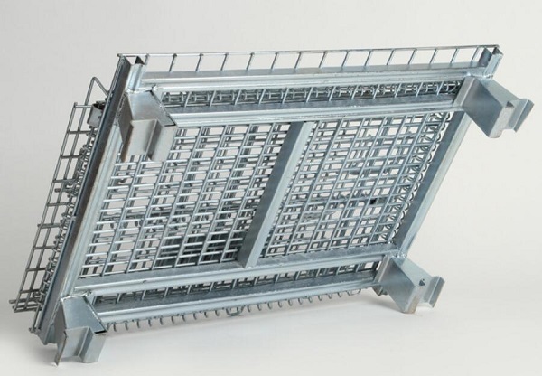 El envase para trabajos de tipo medio del alambre 600lbs con medio frío de la puerta del descenso galvanizó la superficie