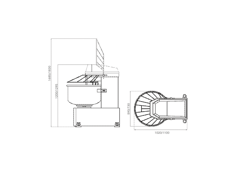 Máquina de amasso industrial do misturador da farinha do misturador de massa para o pão