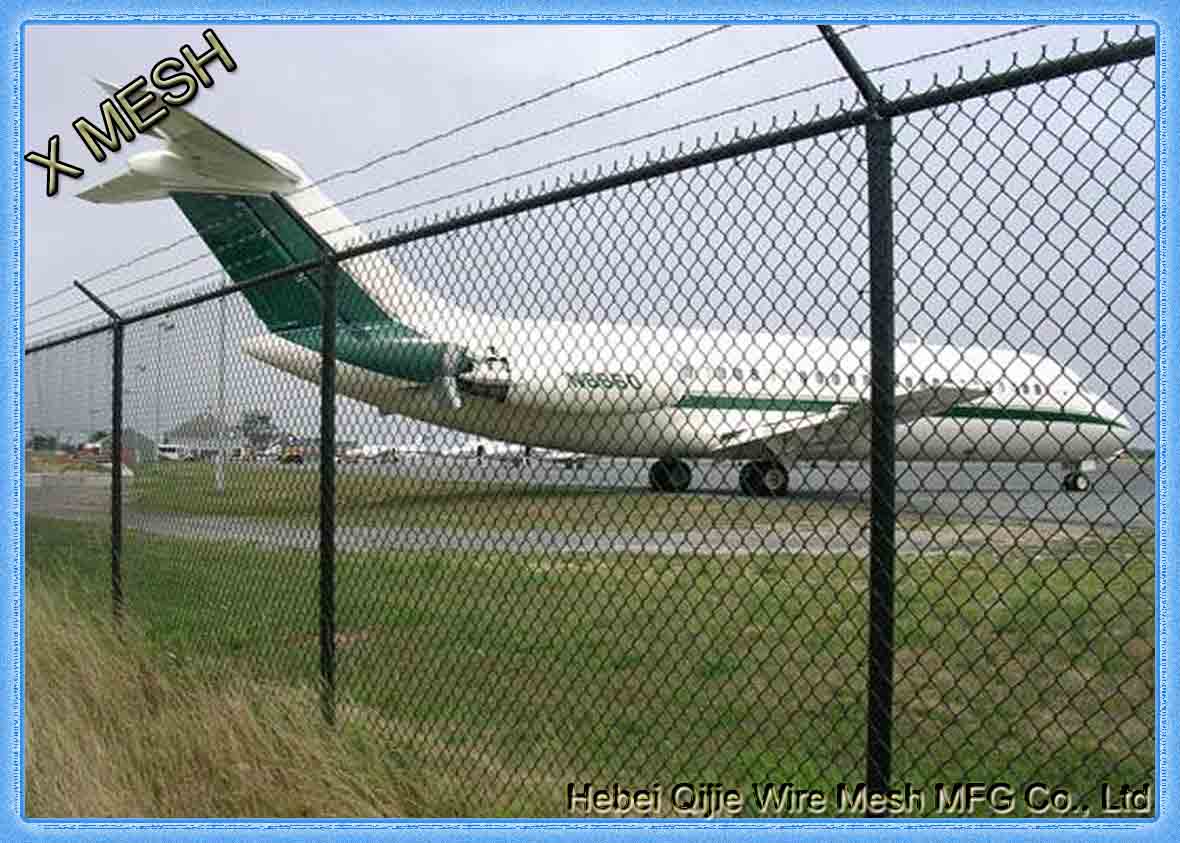 pvc coated chain link fence for airport
