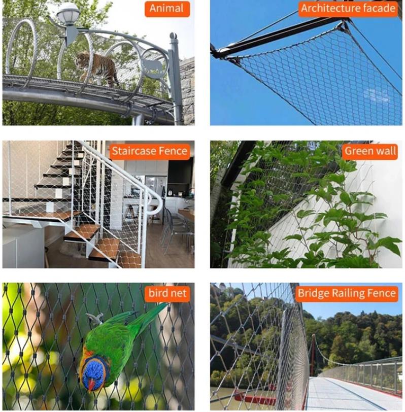 utilisation de maille de câble métallique