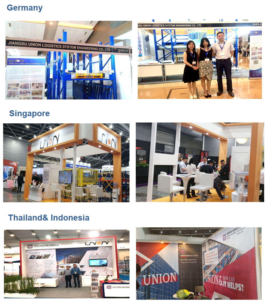 Manufacturer exhibition display of industrial storage solutions
