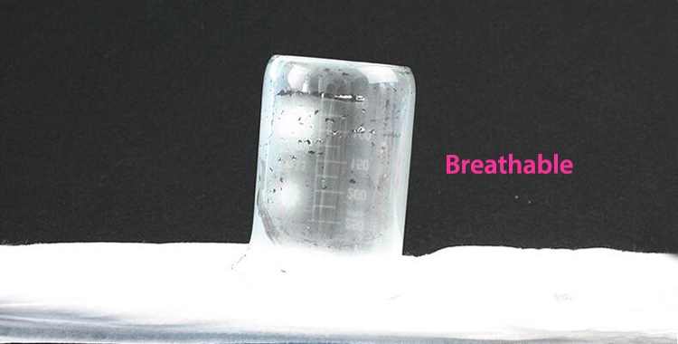 Close-up of diaper features and materials