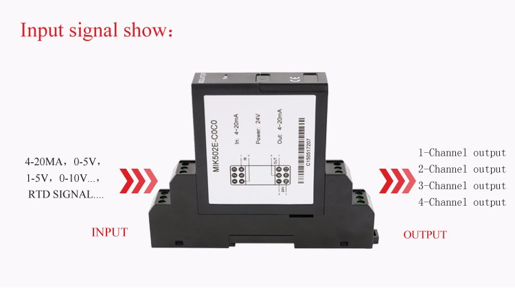 Isolant d'une sécurité inhérente du signal 4-20ma pour les entrées simulées de thermocouple