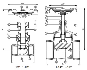 Screwed End Globe Valve 2028 200WOG - Haitima Valve p2