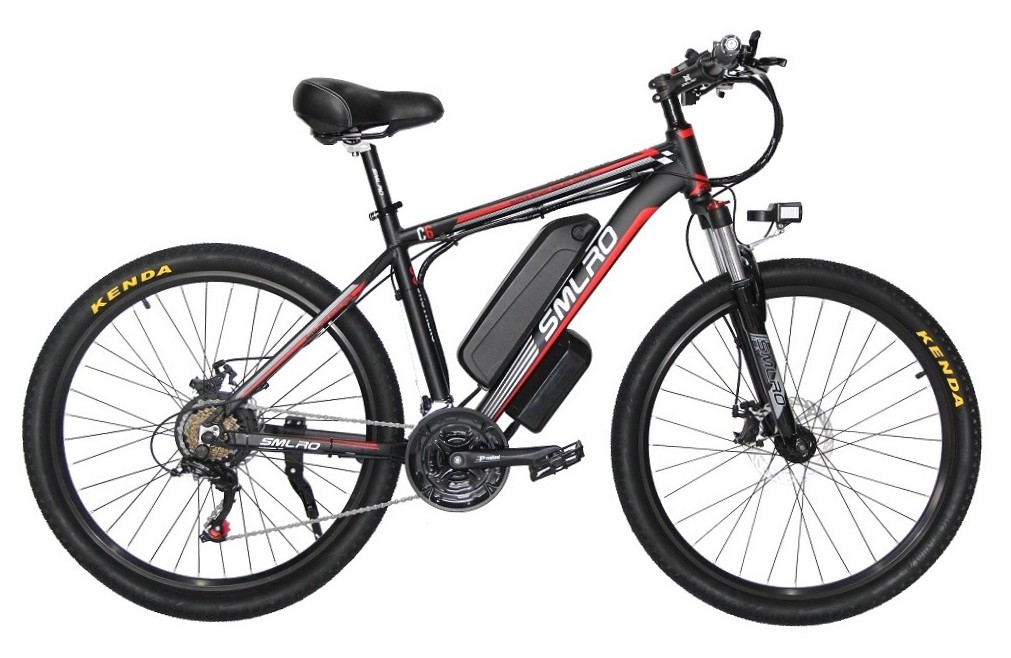 1000W bici elettrica SMLRO C6 26 della batteria al litio del motore 16AH