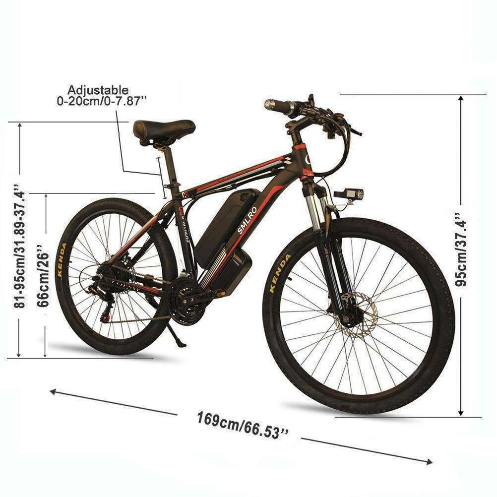 1000W bici elettrica SMLRO C6 26 della batteria al litio del motore 16AH