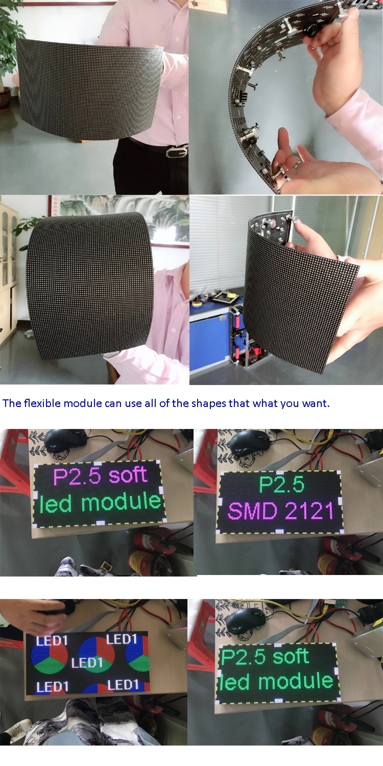 Il modulo molle dell'interno ha curvato il modulo flessibile programmabile dell'esposizione di LED P2.5