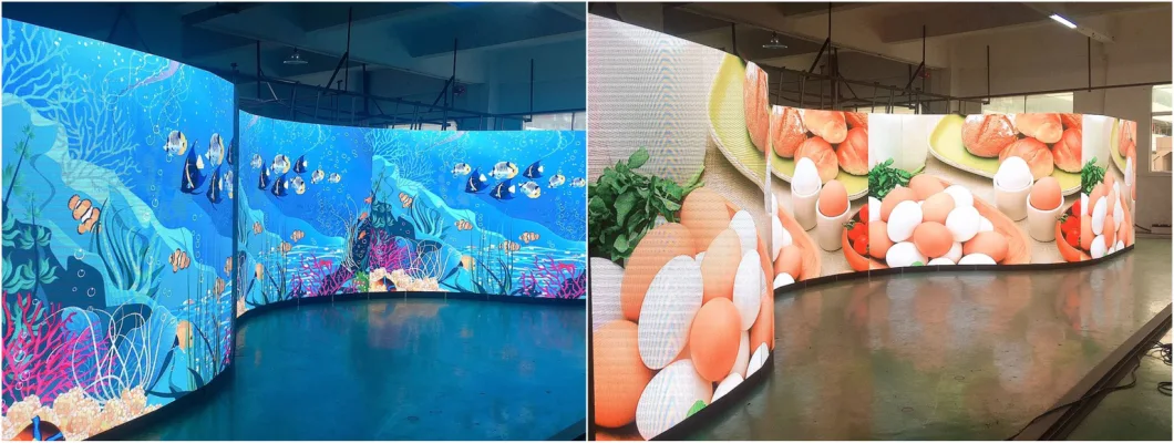 Affichage à LED d'intérieur de location de mur visuel polychrome de LED