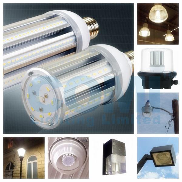 40Wのための10W E26/E27 IP64 LEDのトウモロコシ軽い1180LMは取り替えのポストの上ランプを隠した