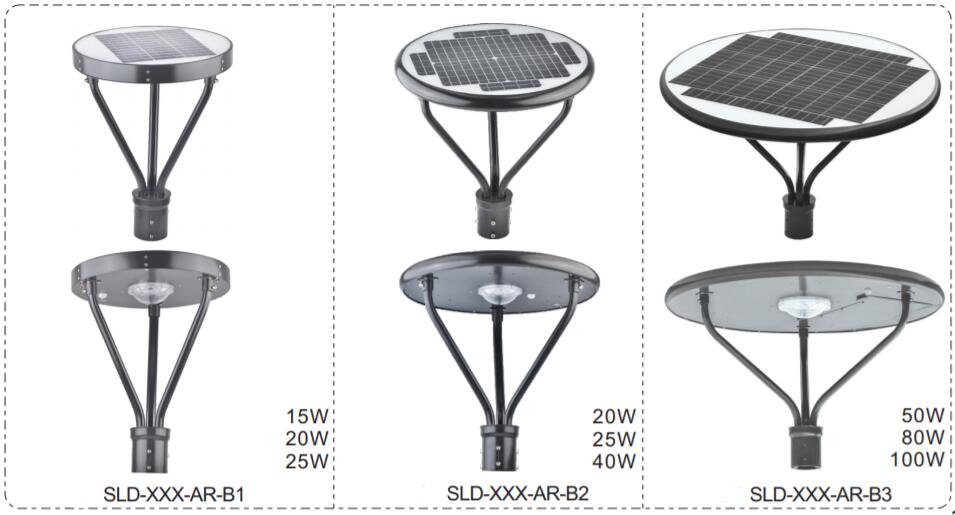 luzes solares do cargo da cerca do círculo de 15W 20W 25W 40W 50W 80W 100W com controle & PIR Sensor Control de Timmer