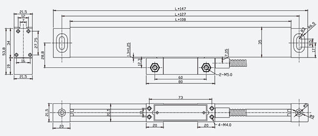 Easson GS20 13003000mm ψηφιακή γραμμική κλίμακα ανάγνωσης για τις εργαλειομηχανές
