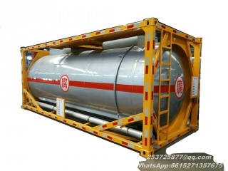 Yellow Phosphorus tank Container 20ft stainless steel with Heating Insulated System 