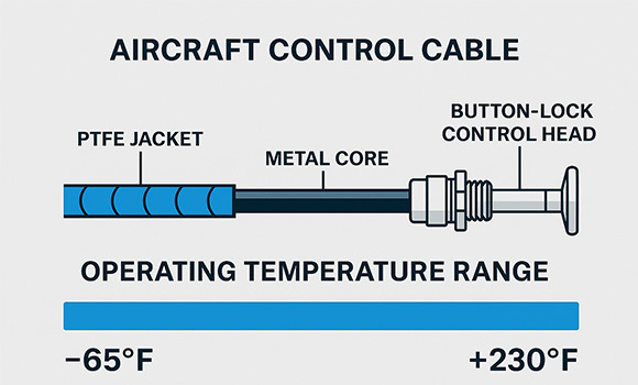 Cable performance range from-65°F — 230°F with heat-resistant design layers