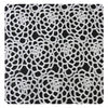 Antique Stretch Polyester Embroidery Lace Fabric , White Flower