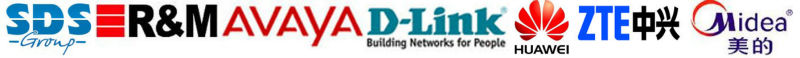 Logotipo del SDS R&M AVAYA D-Link Huawei ZTE Midea