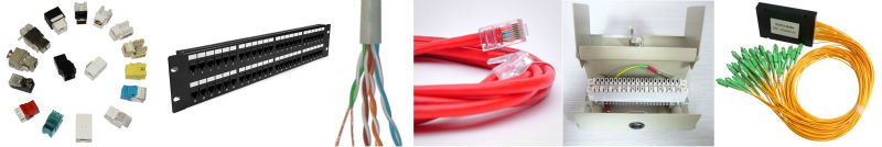 divisor trapezoidal del plc de la caja del disctribution del cordón de remiendo del cable de lan del panel de remiendo del enchufe