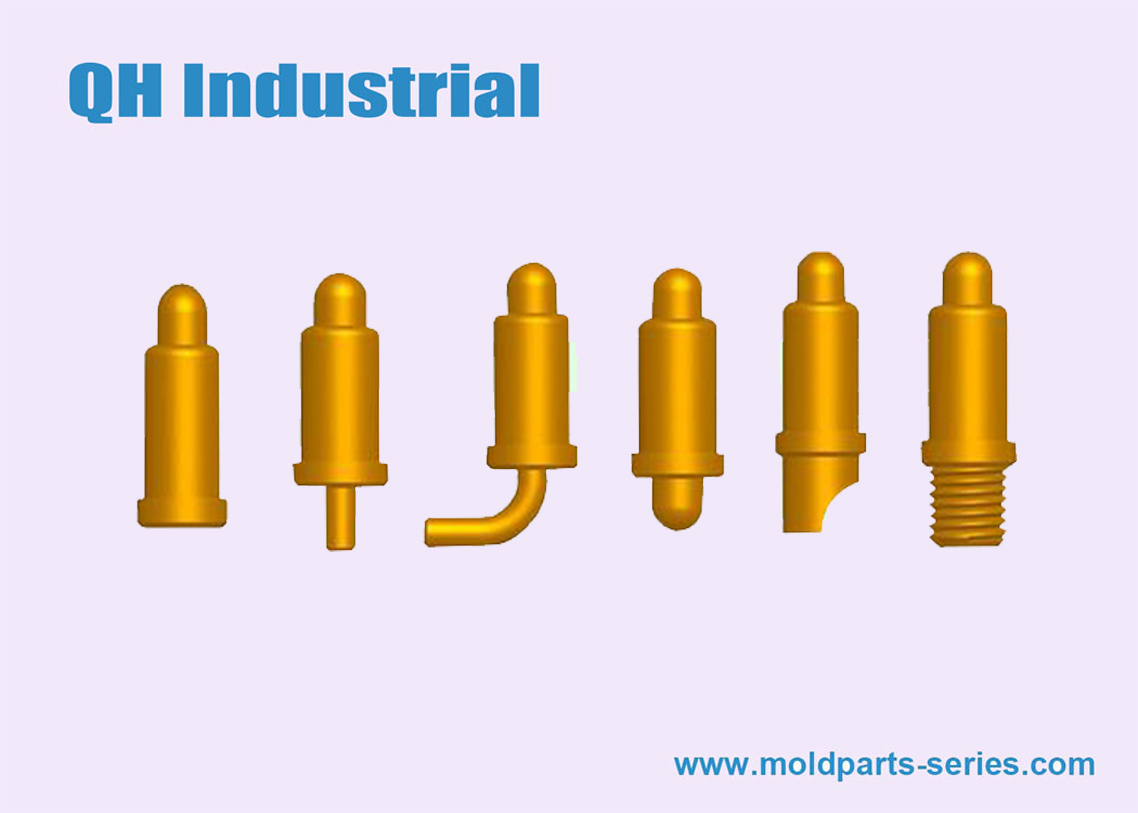 China OEM ODM Double Ended Single Head 3uin 7uin 8uin Gold Plated Pogo Pin Plastic Connector