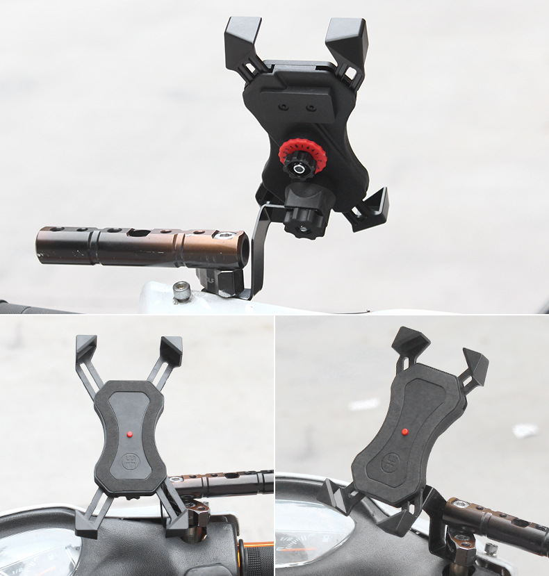新しいバイクの携帯電話のホールダーのABS後部ミラーのハンドルバーの立場の4のための防水オートバイの電話ホールダー