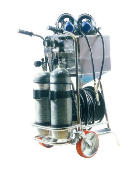 Kl99 Air Respirator Loaded Cylinders by Handcart (2 or 4 cylinder for different operation time)