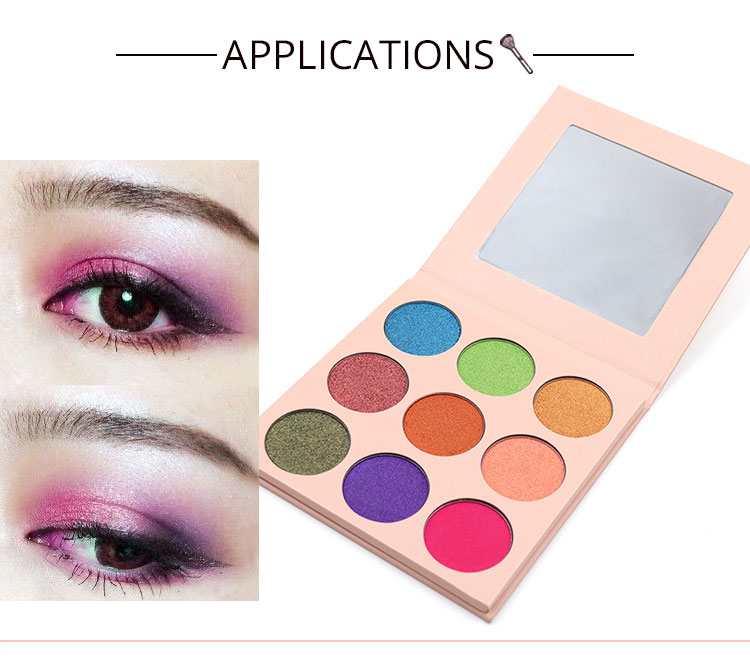 Ombretto cosmetico di trucco dell'alta del pigmento 9 di colori tavolozza all'ingrosso dell'ombretto